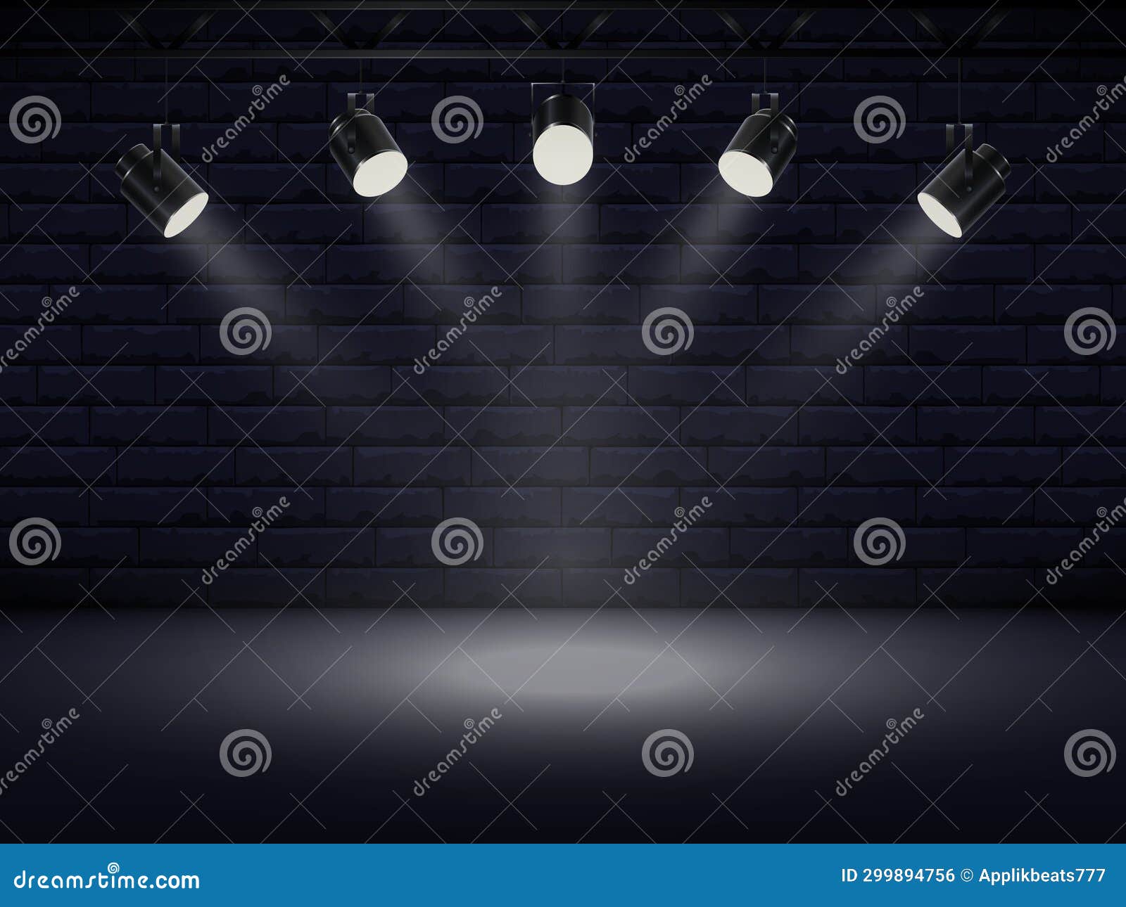Spotlights with Bright White Light Shining Stage. Collections ...