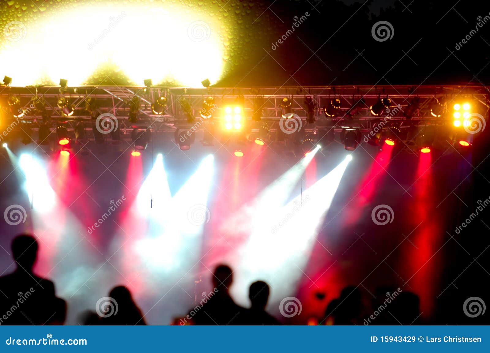 Spotlights at concert stock image. Image of back, blue - 15943429