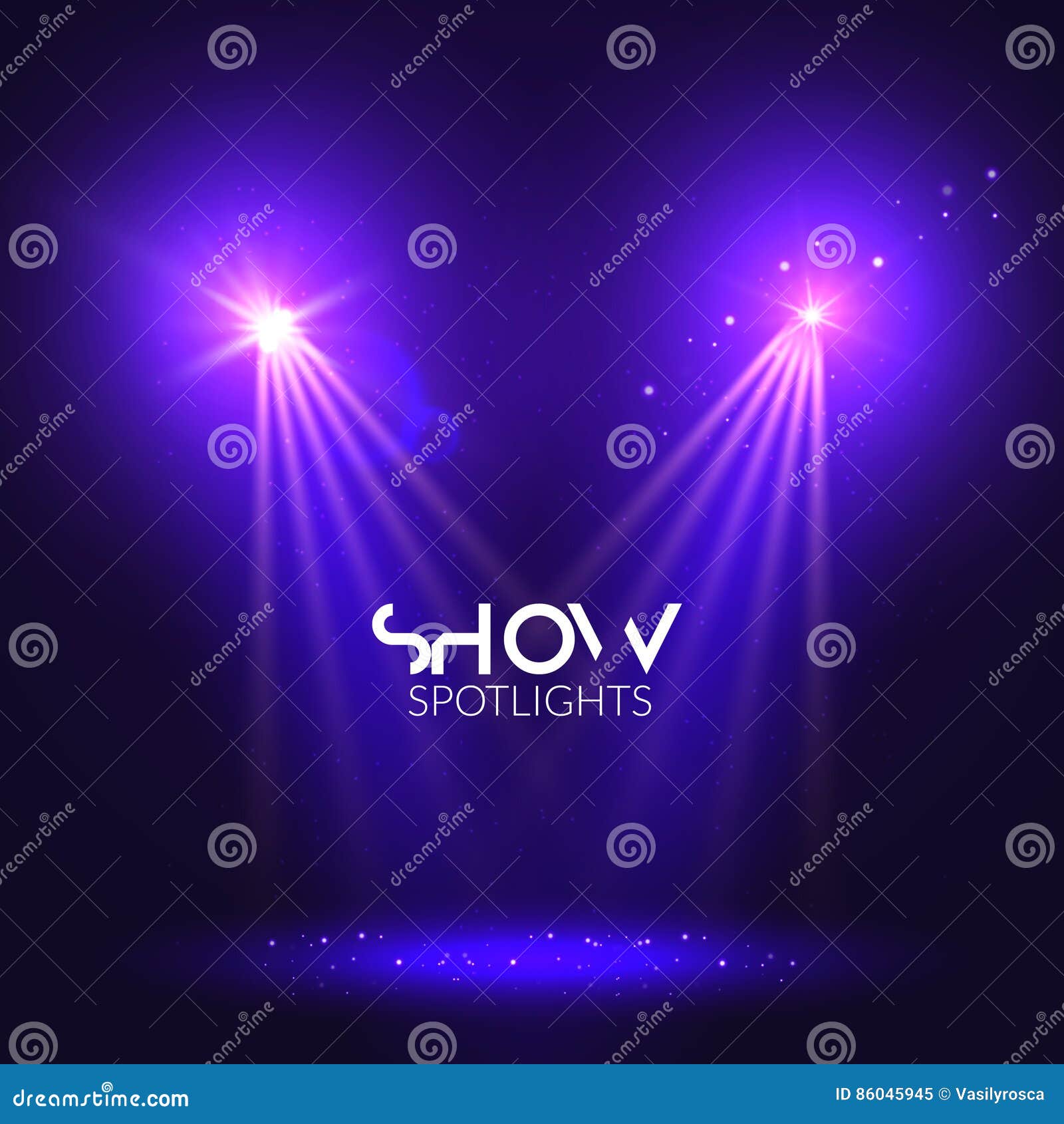 Scene Illuminated Spotlight. Cinema Spotlight Glow Effect Background ...