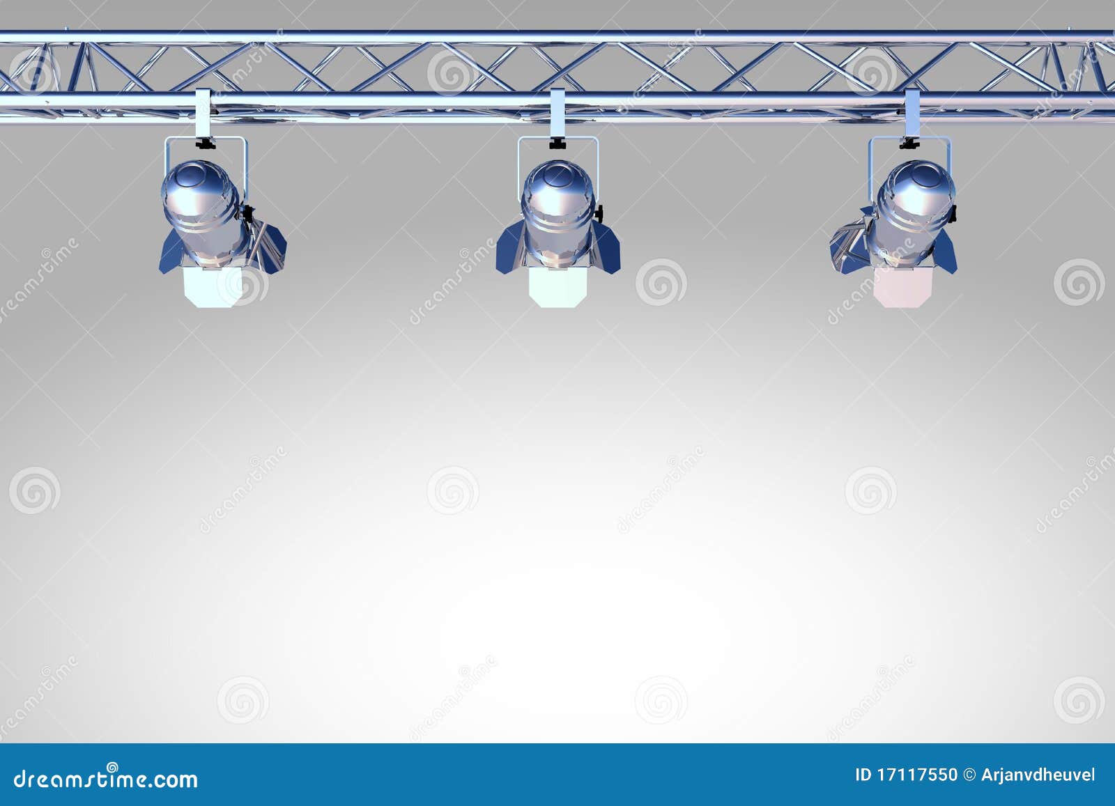 Spotlights on grey wall stock illustration. Illustration of lamp - 17117550