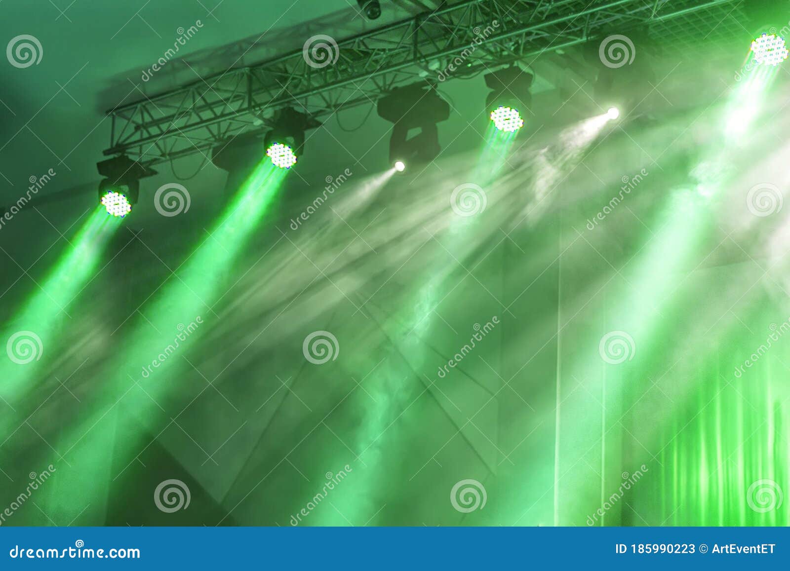Spotlights and Laser Beams. Concert Light. Stage Lights Stock Image ...