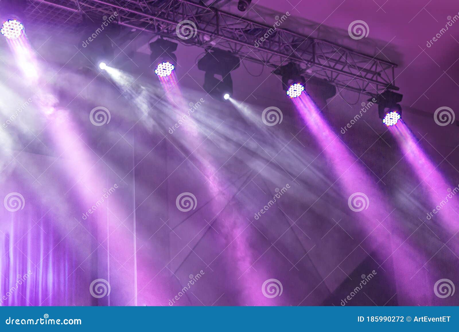 Spotlights and Laser Beams. Concert Light Stock Photo - Image of ...