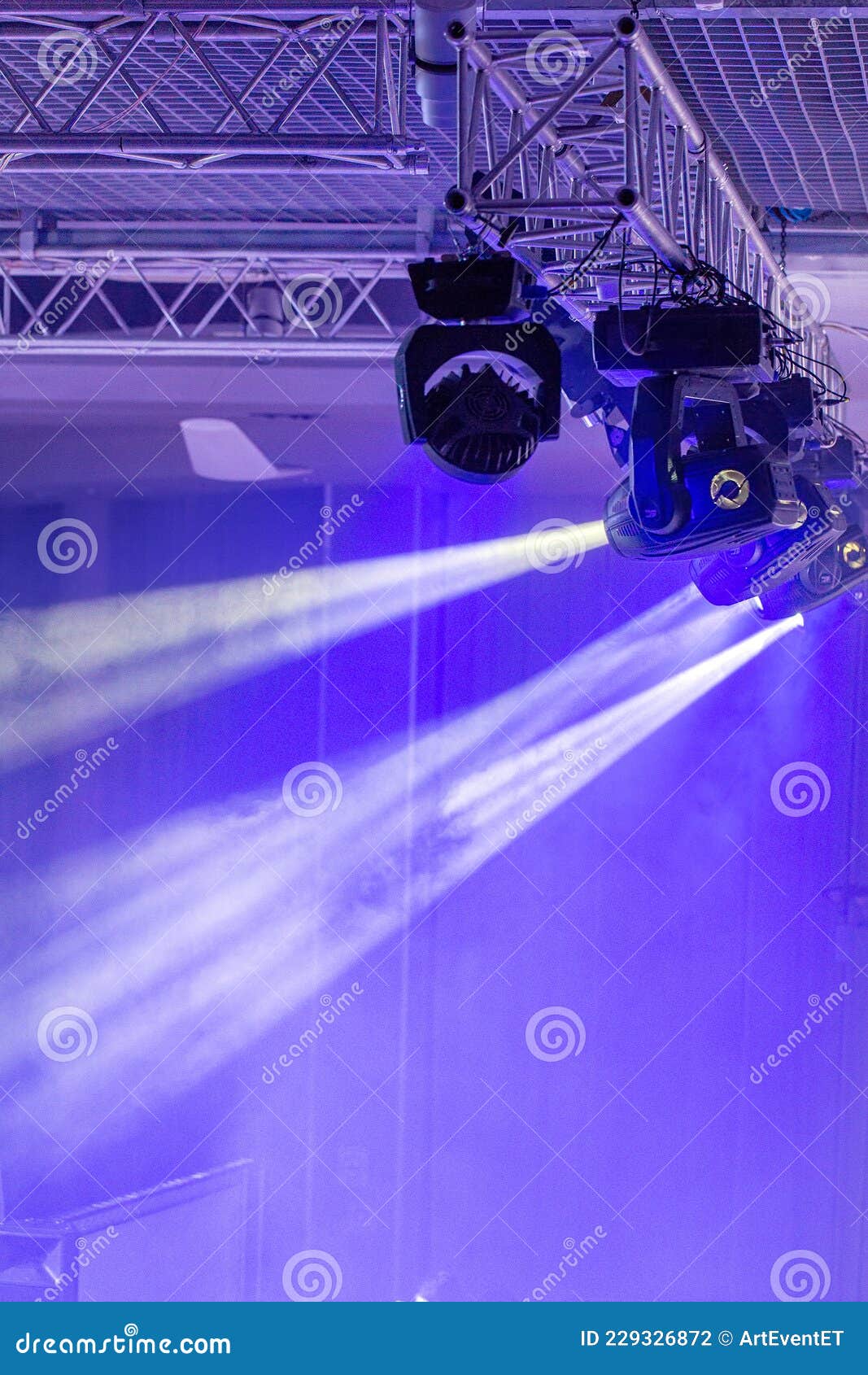 Spotlights and Laser Beams. Concert Light Stock Photo - Image of ...