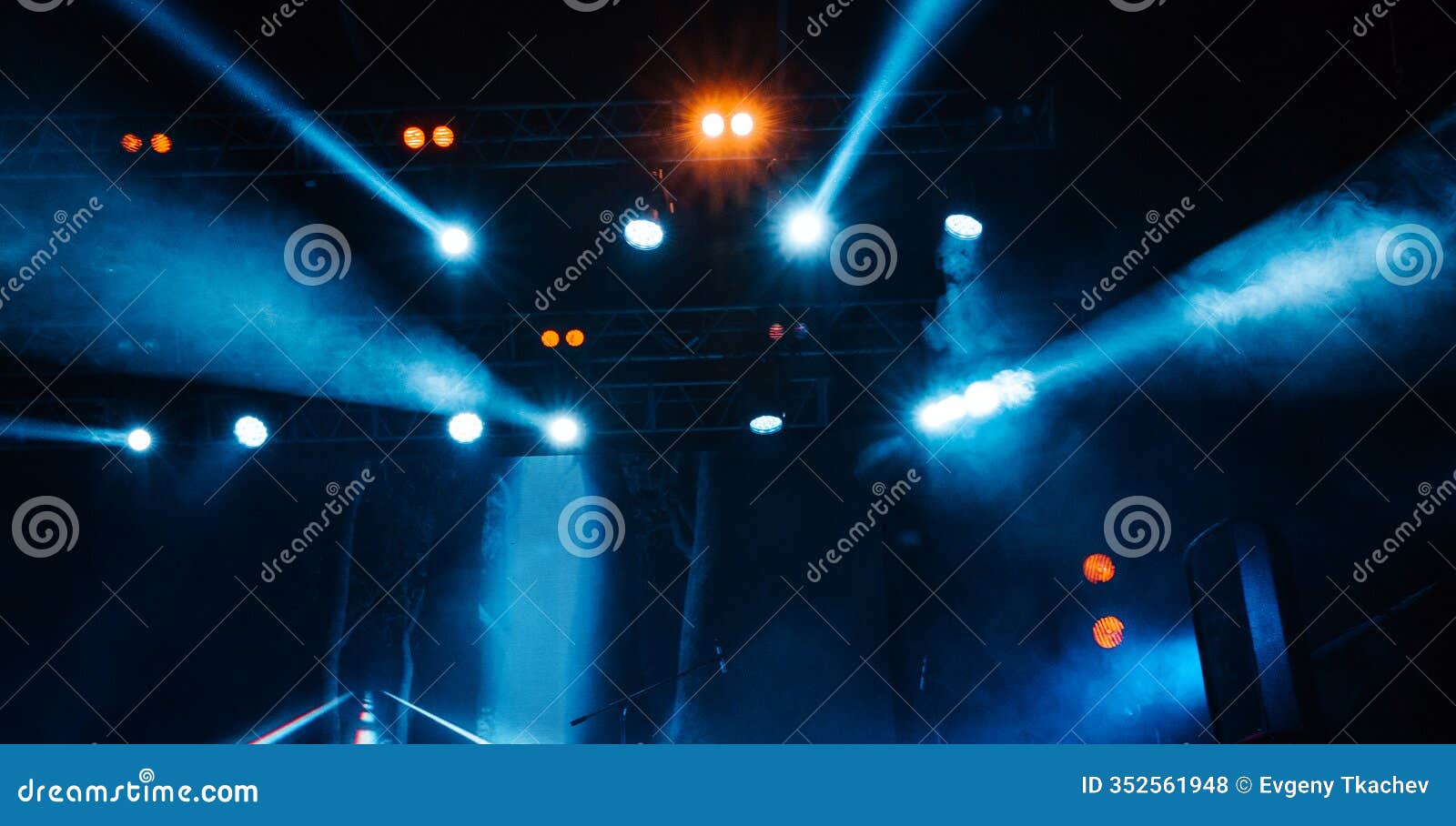 Spotlights and Laser Beams. Concert Light. Stage Lights Stock Photo ...