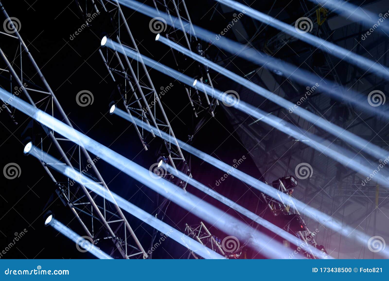 Spotlights stock photo. Image of dark, laser, beams - 173438500