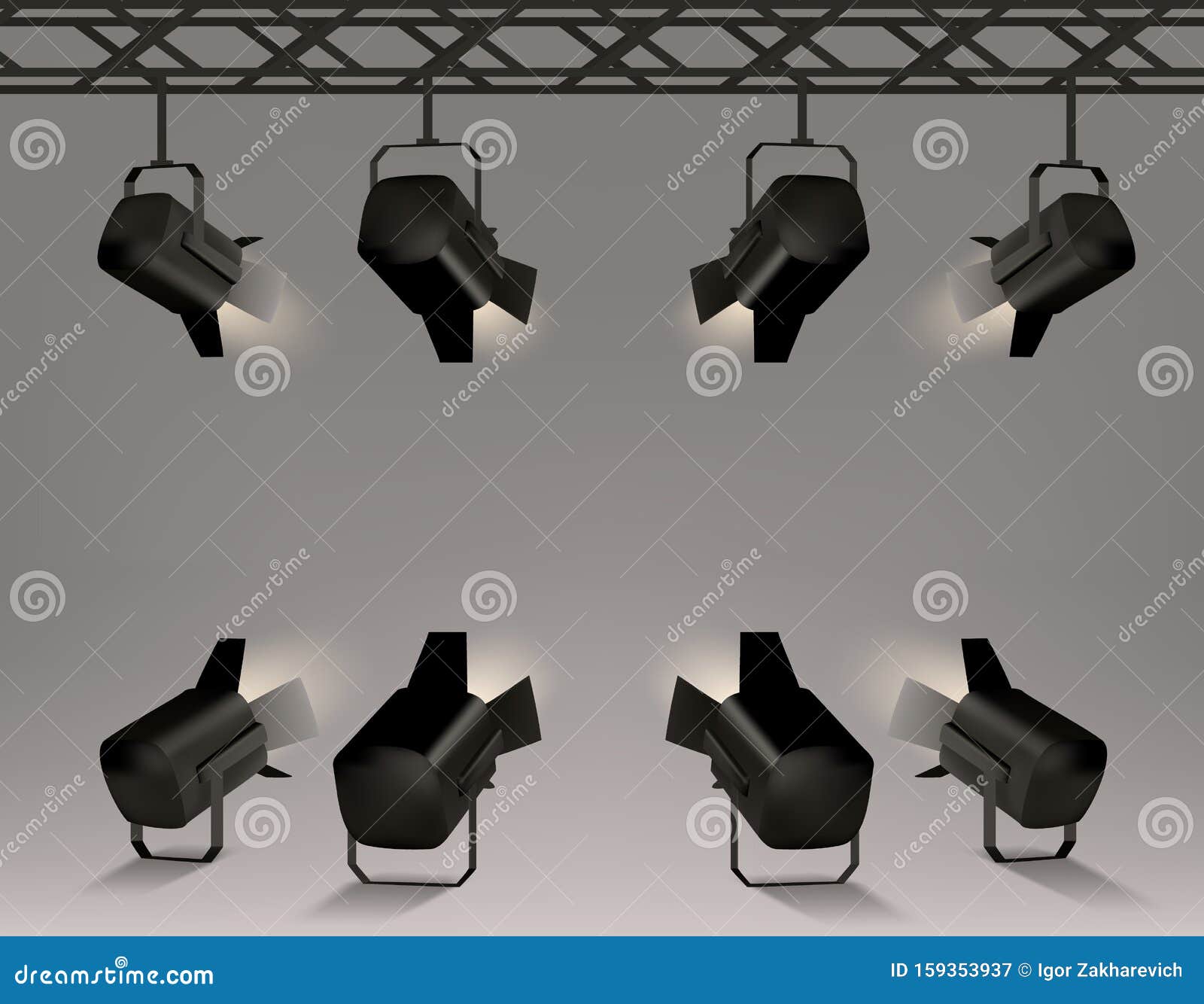 Spotlights Realistic Transparent Background For Show Contest Or ...