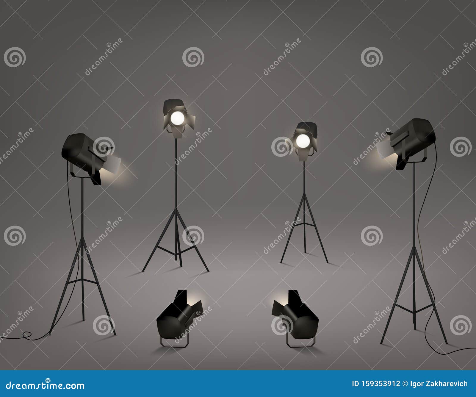 Spotlights Realistic. Vector Illustration Stock Vector - Illustration ...