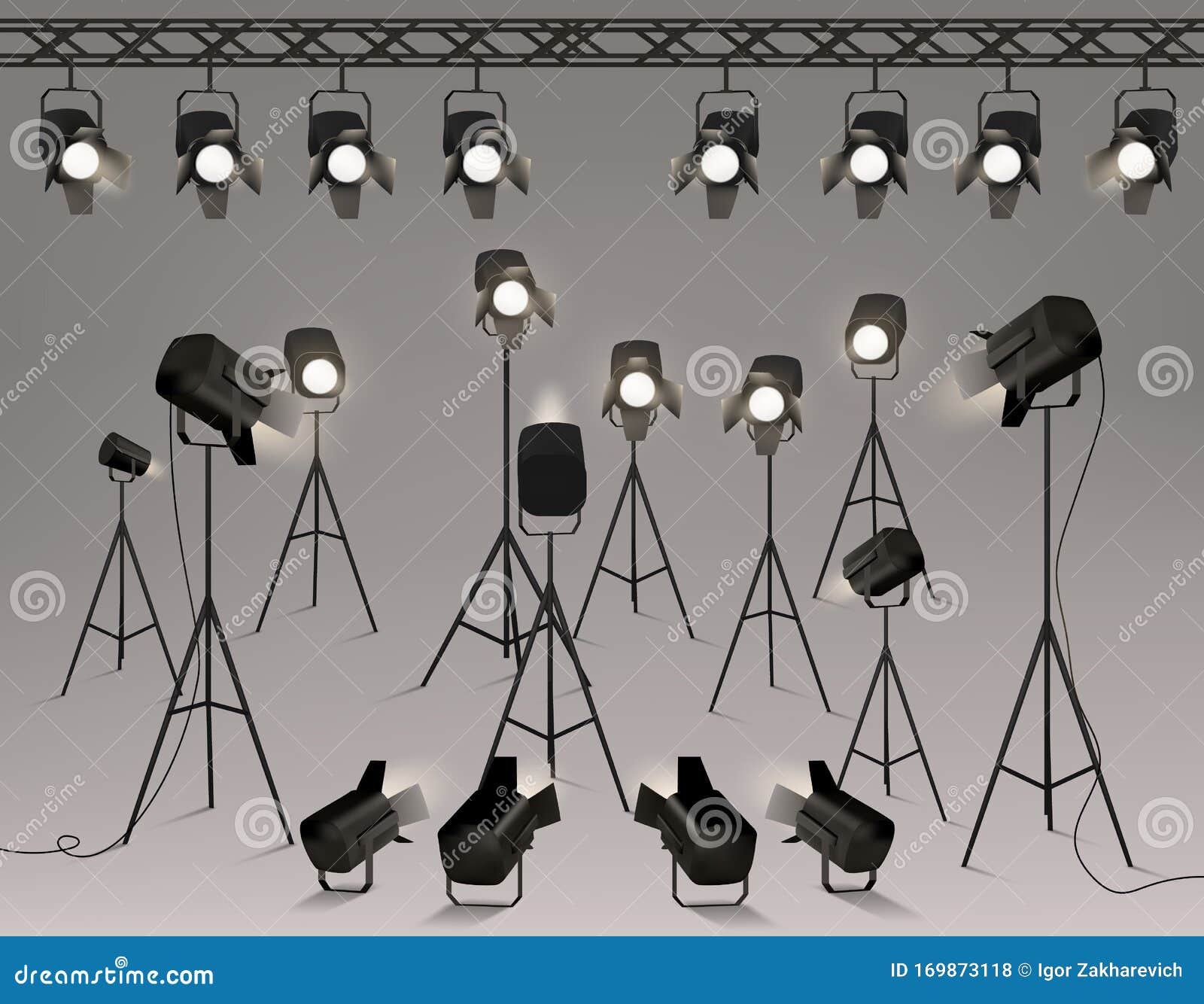 Spotlights Realistic Transparent Background For Show Contest Or ...