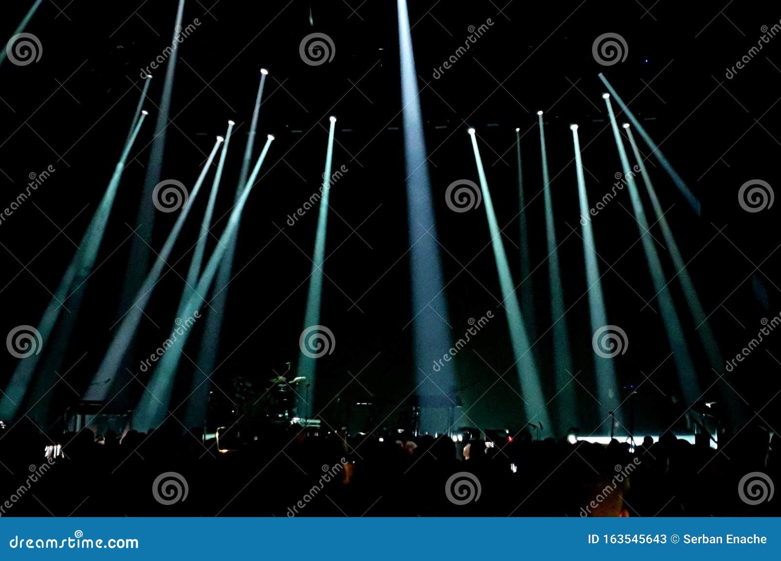 Spotlights at rock show stock image. Image of spots - 163545643