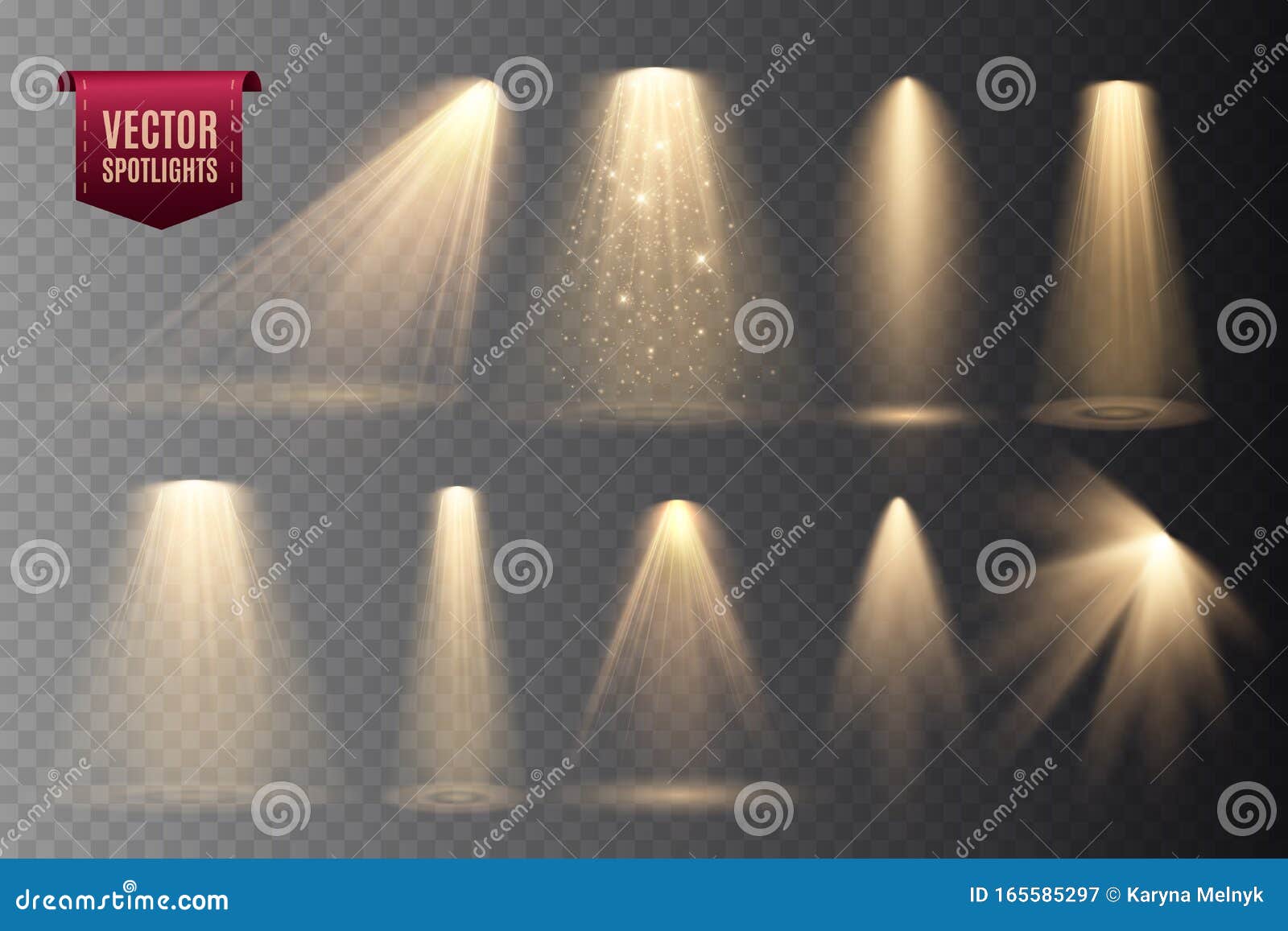 Spotlight Isolated on Transparent Background. Stock Vector ...