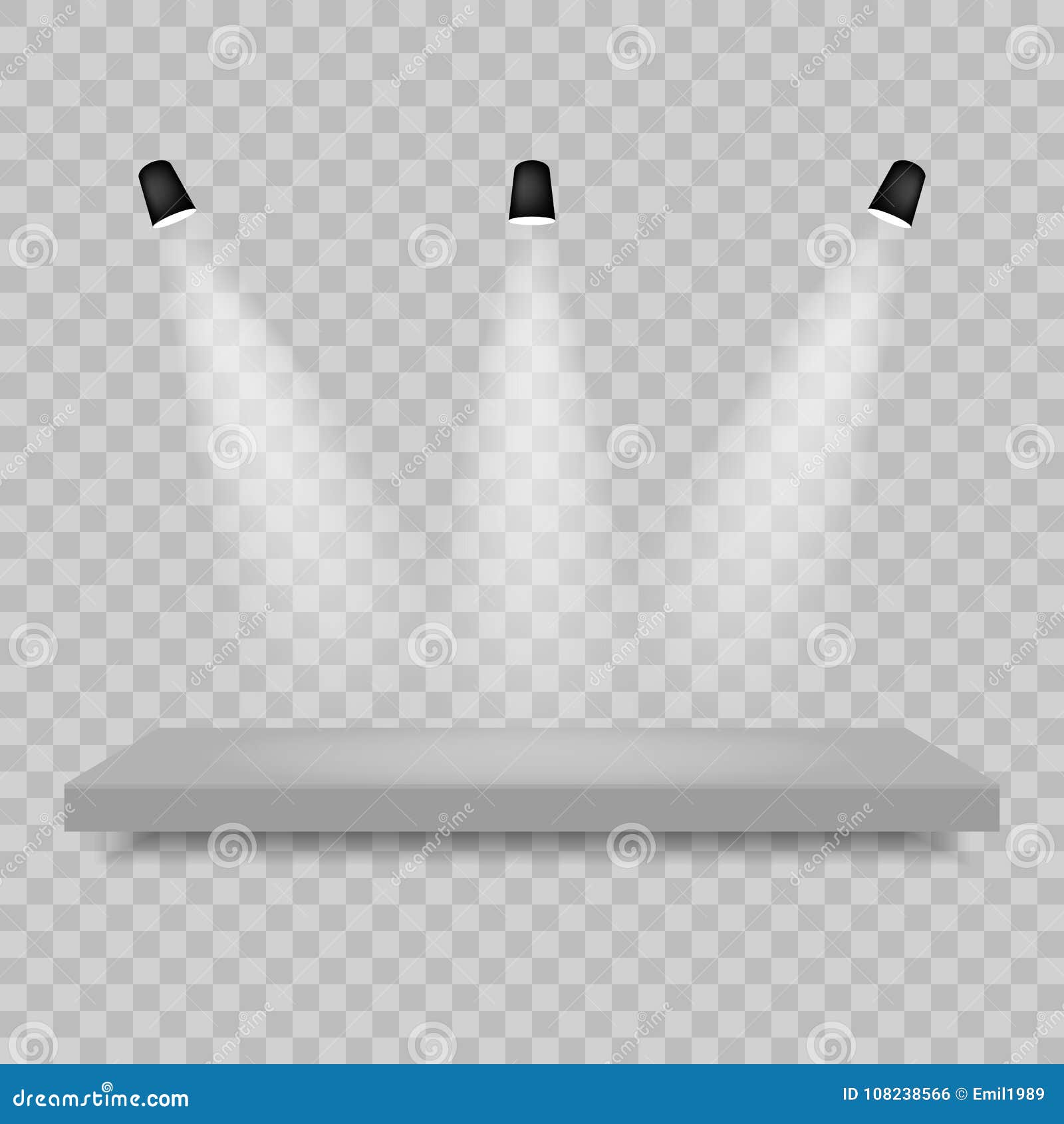 Spotlights Shine on the Platform Stock Vector - Illustration of ...