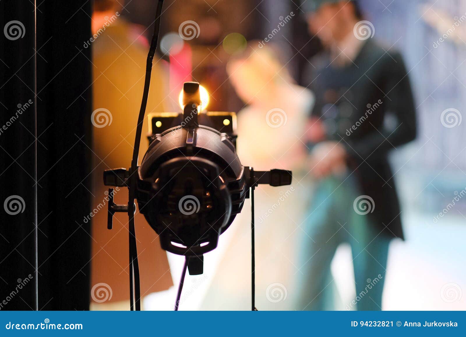 Spotlights stock image. Image of rehearsal, fabric, dance - 94232821