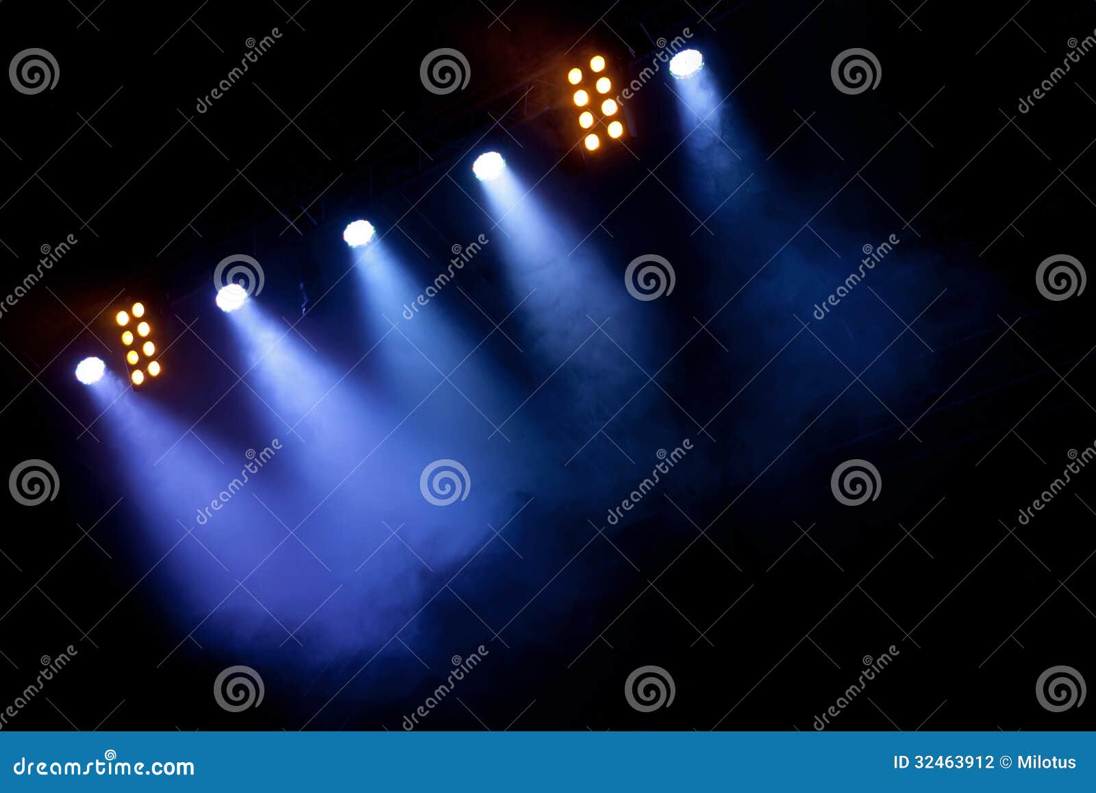 Spotlights at the Stage or Concert Stock Photo - Image of bright, light ...