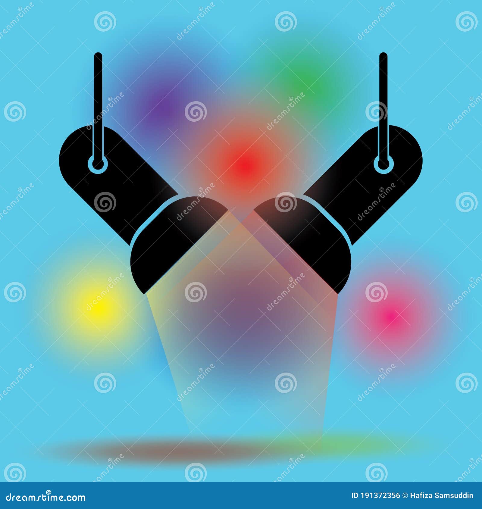 Spotlights. Vector Illustration Decorative Design Stock Vector ...