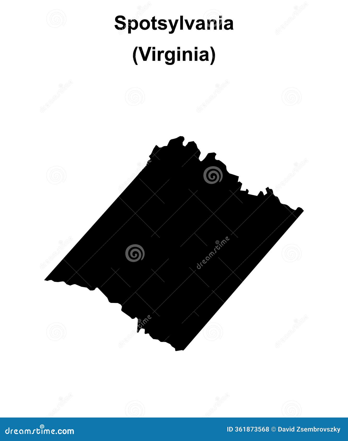 Spotsylvania outline map stock illustration. Illustration of boundaries ...