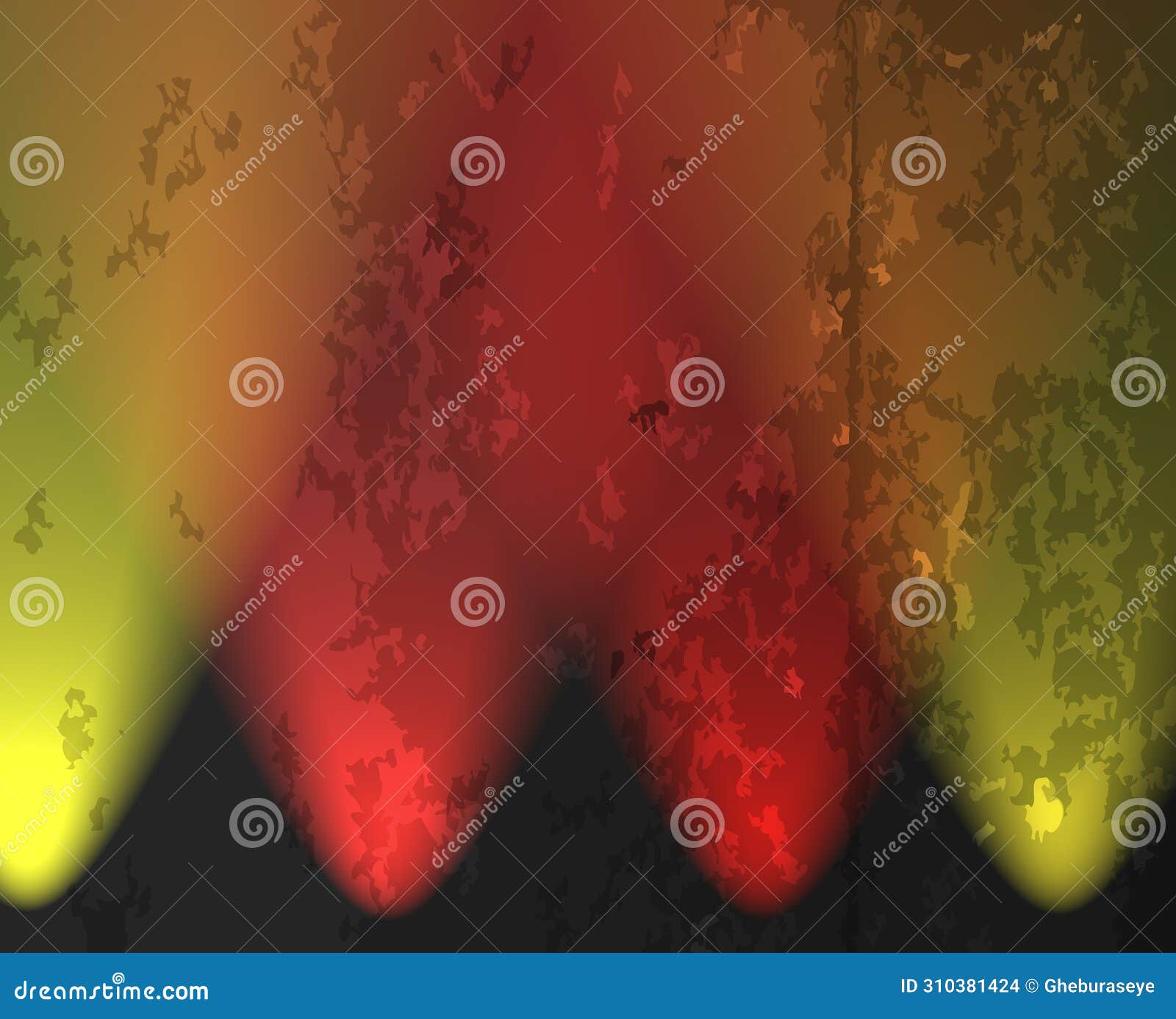 Spotted Background, Fantasy with Red and Yellow Lights from Below ...