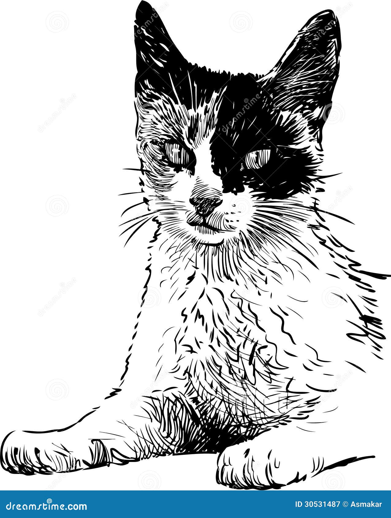 Spotted cat stock vector. Illustration of graphic, cutout - 30531487