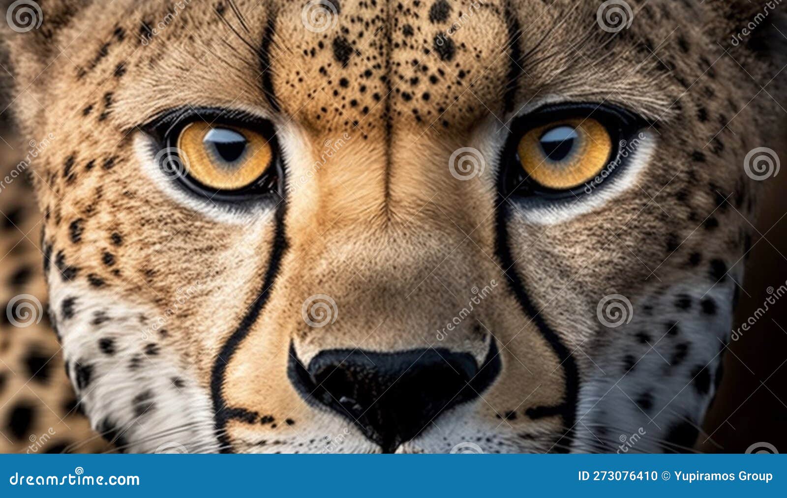 Spotted Cheetah Staring with Intense Focus Outdoors Generated by AI ...