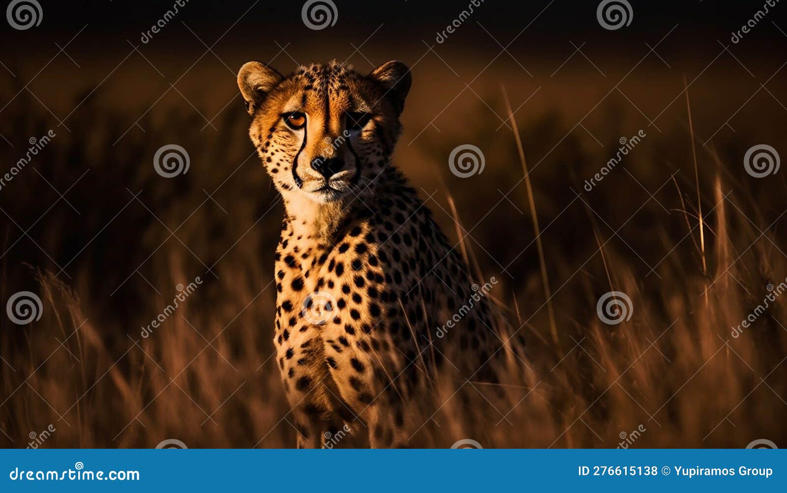 Spotted Cheetah Walking through African Wilderness Area Generated by AI ...
