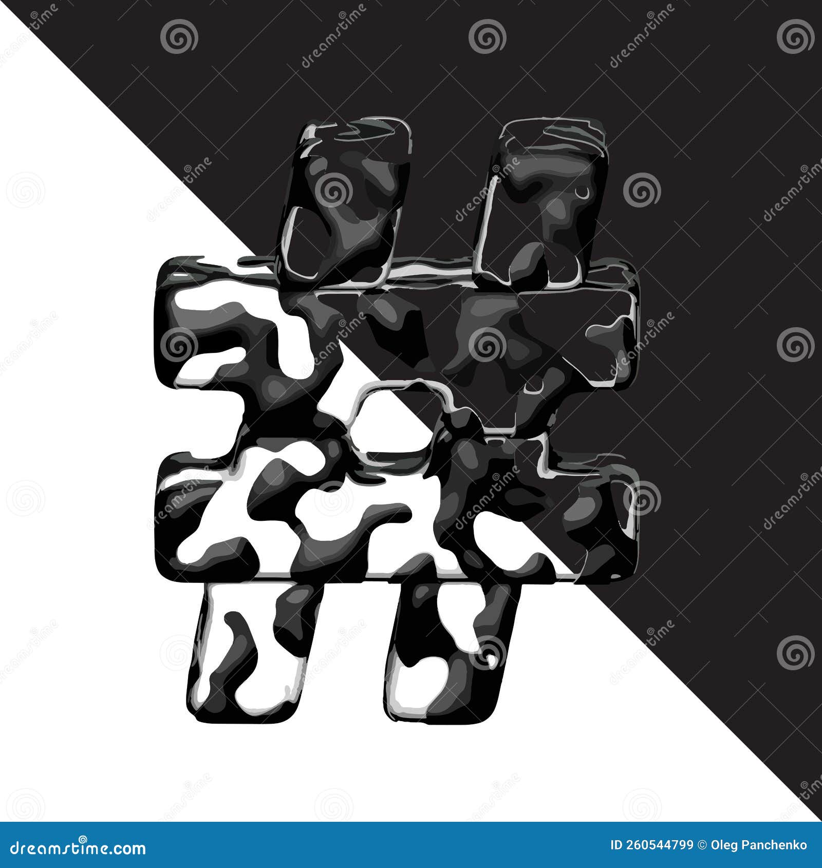 Spotted 3d Symbol with a Transparent Background Stock Vector ...