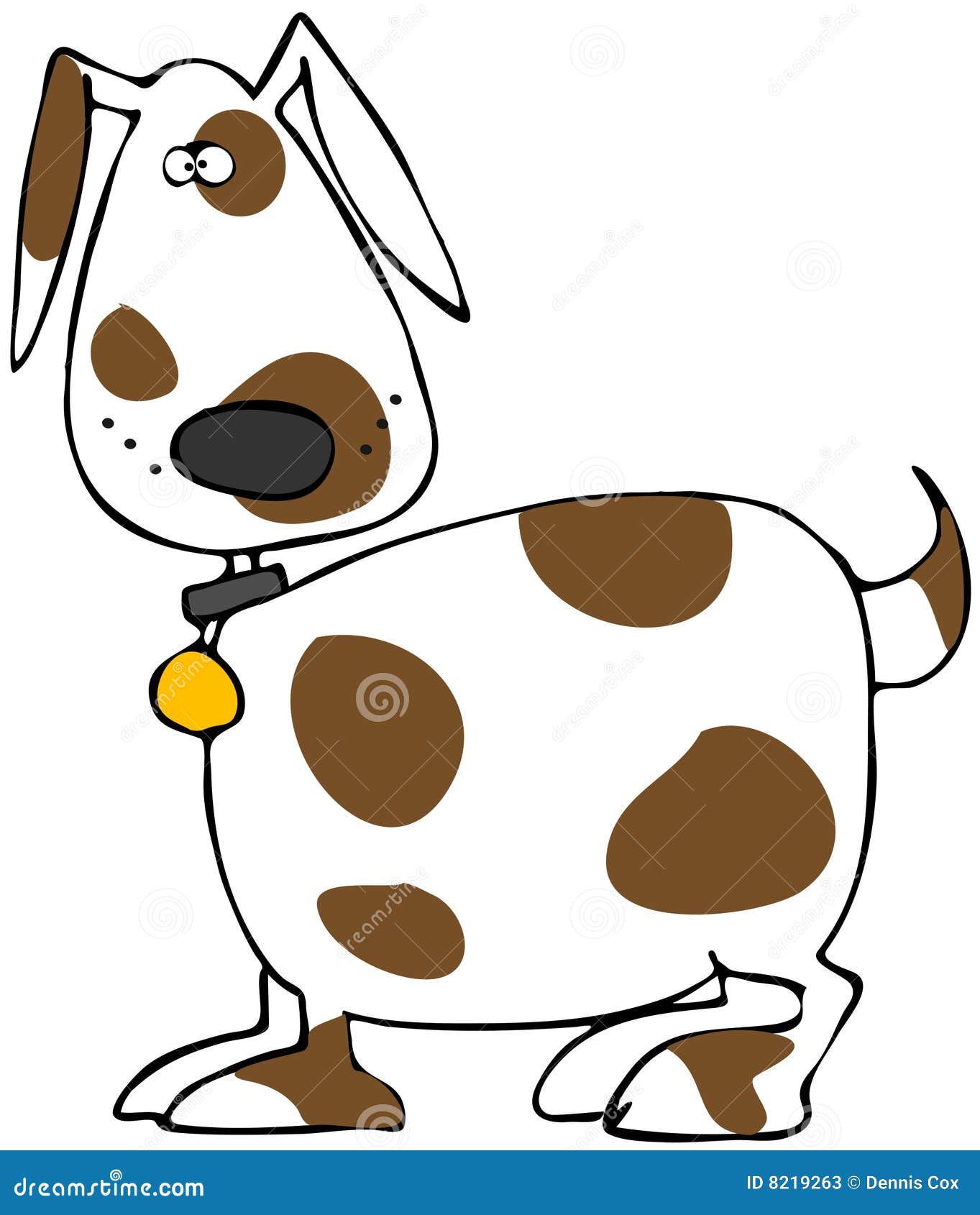 Spotted Dog stock illustration. Illustration of collar - 8219263