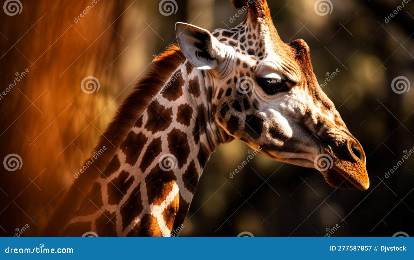 Spotted Giraffe in the Wilderness, Elegant and Endangered Beauty ...