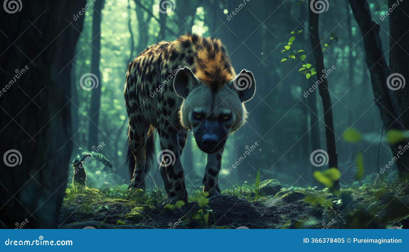 Hyena On Dark Black Background. Stock Photo | CartoonDealer.com #275019144