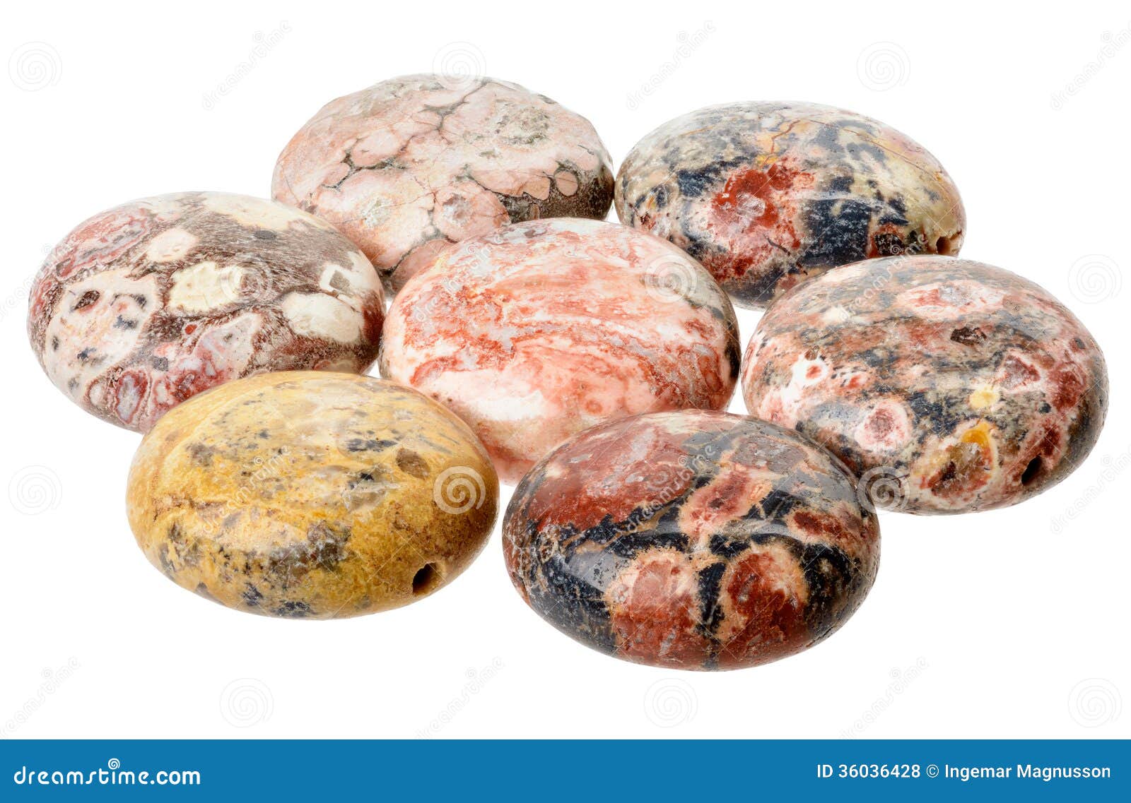 Spotted jasper coin beads stock photo. Image of precious - 36036428