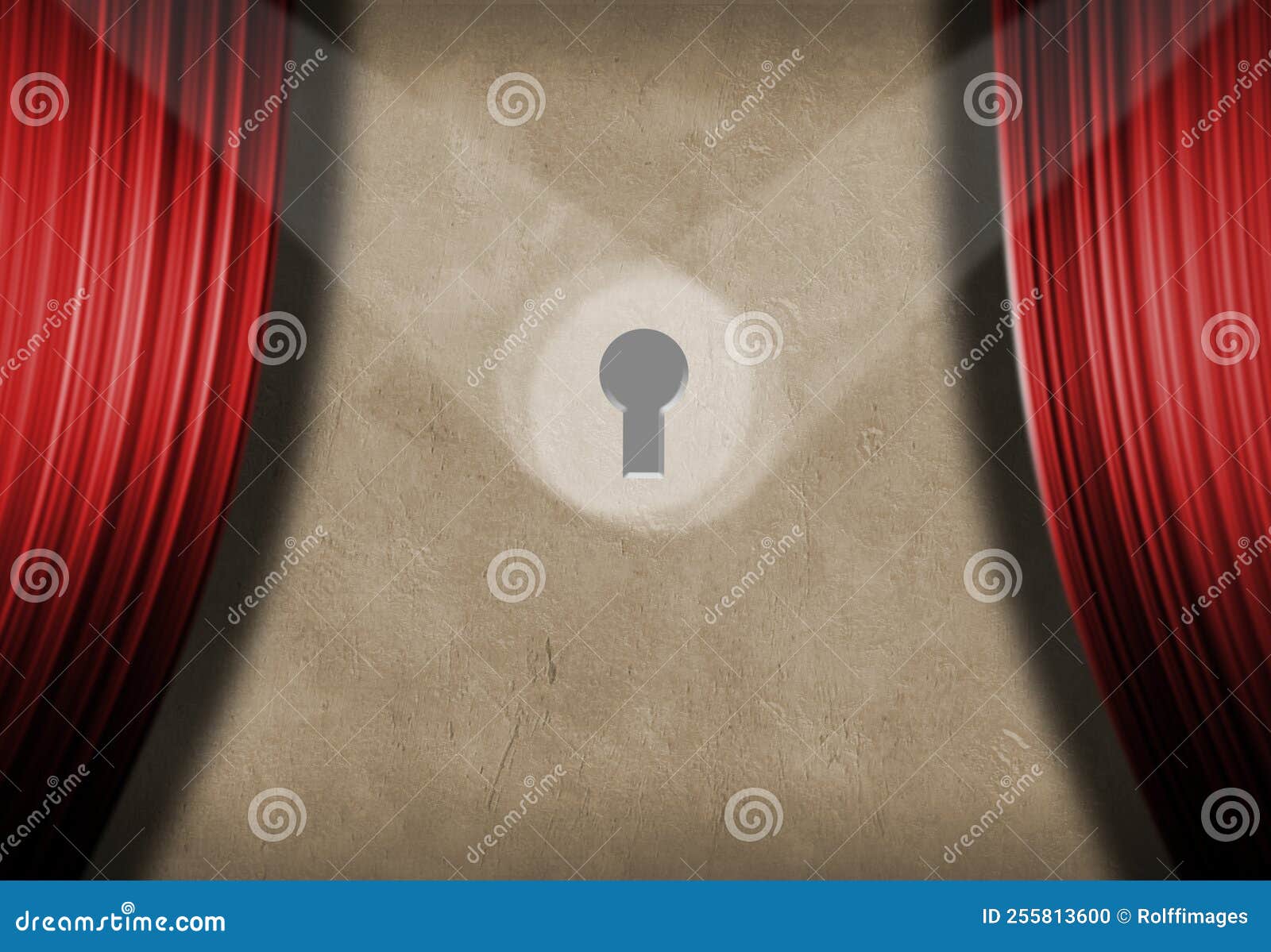 Spotted Keyhole on the Stage Stock Illustration - Illustration of ...