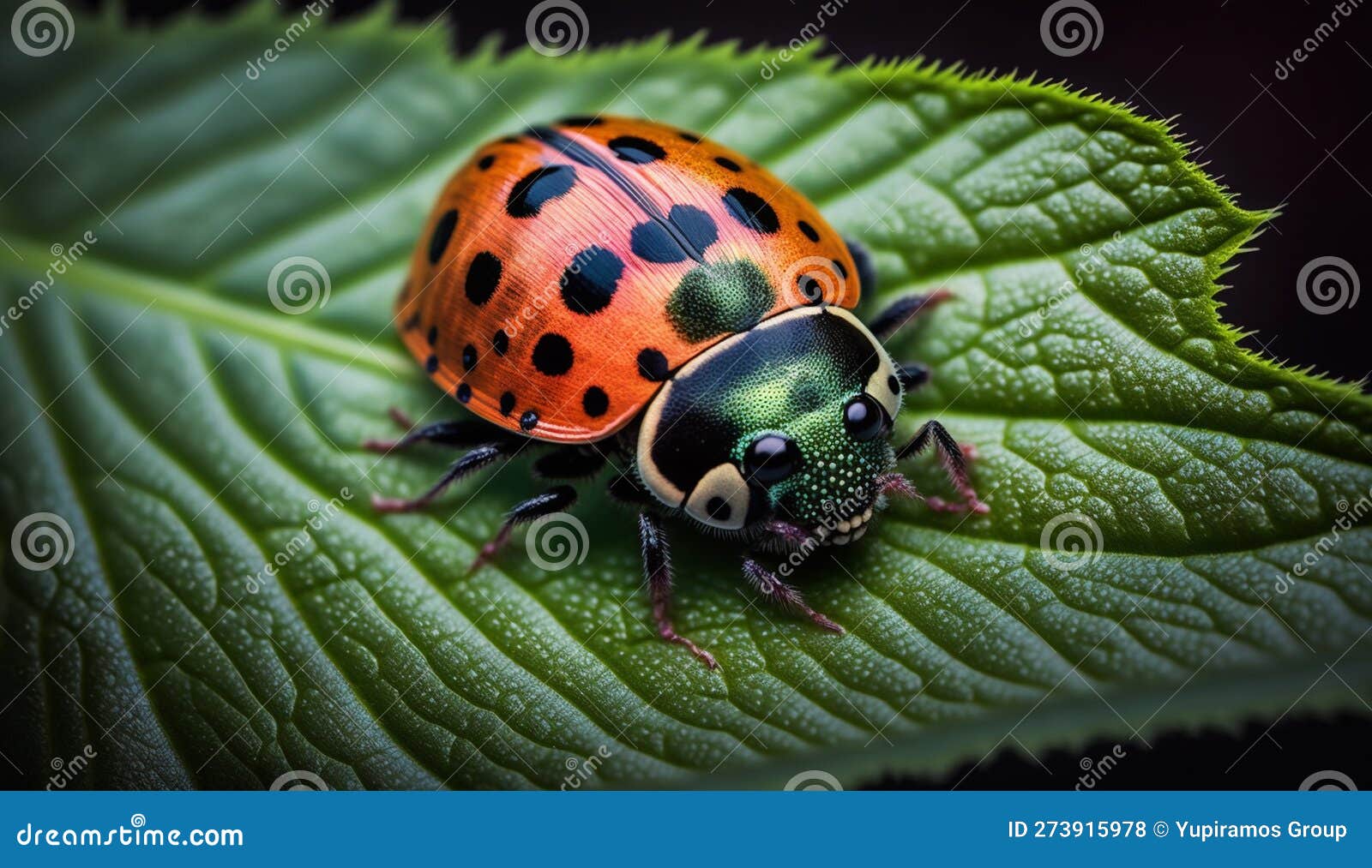 Red Spotted Ladybug Isolated On White Background Stock Illustration ...