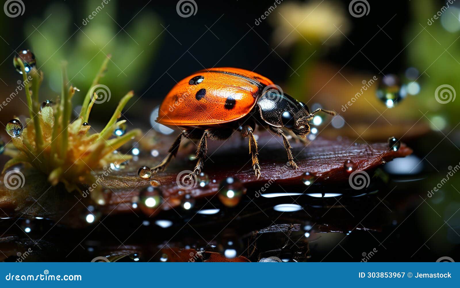 Red Spotted Ladybug Isolated On White Background Stock Illustration ...