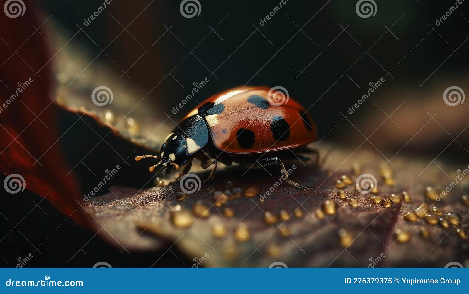 Red Spotted Ladybug Isolated On White Background Stock Illustration ...
