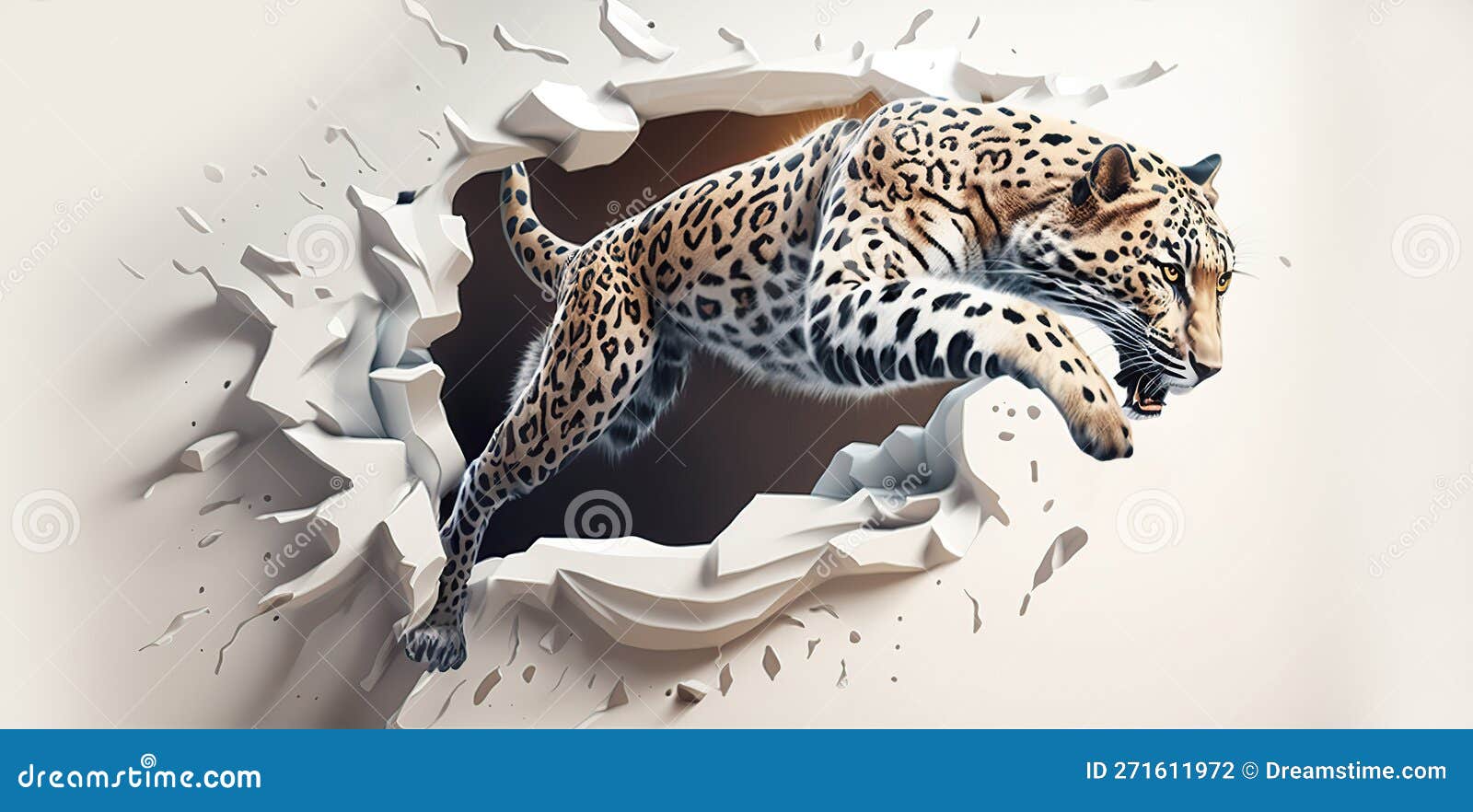 Leopard Jumping Tattoo. Dotwork Style Vector Illustration ...