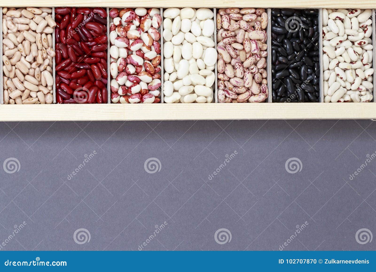 Spotted Multicolored Beans in the Cells Stock Photo - Image of cells ...