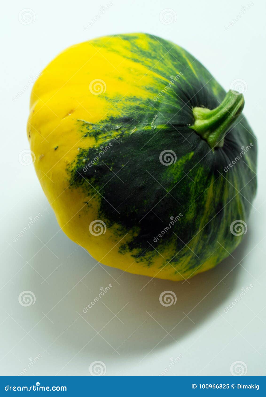 Spotted Patty Squash on a White Background. Stock Image - Image of ...