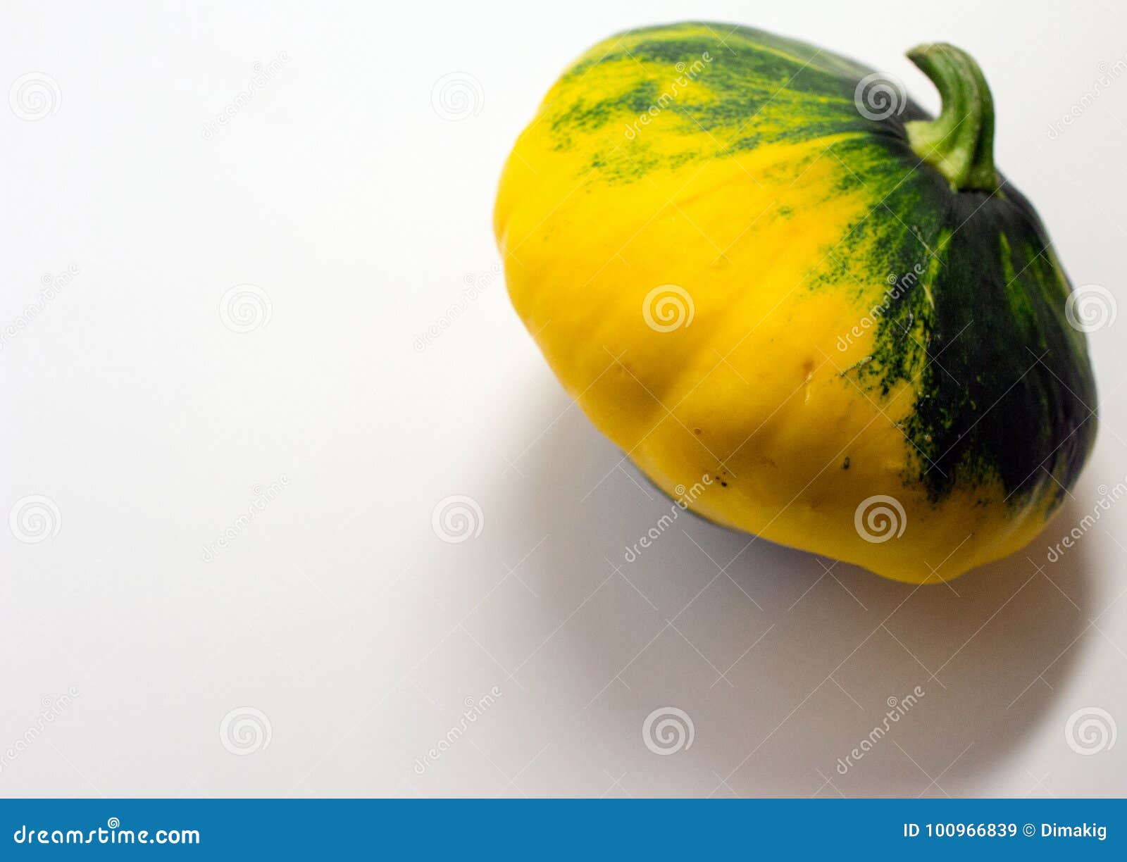 Spotted Patty Squash on a White Background. Stock Image - Image of ...