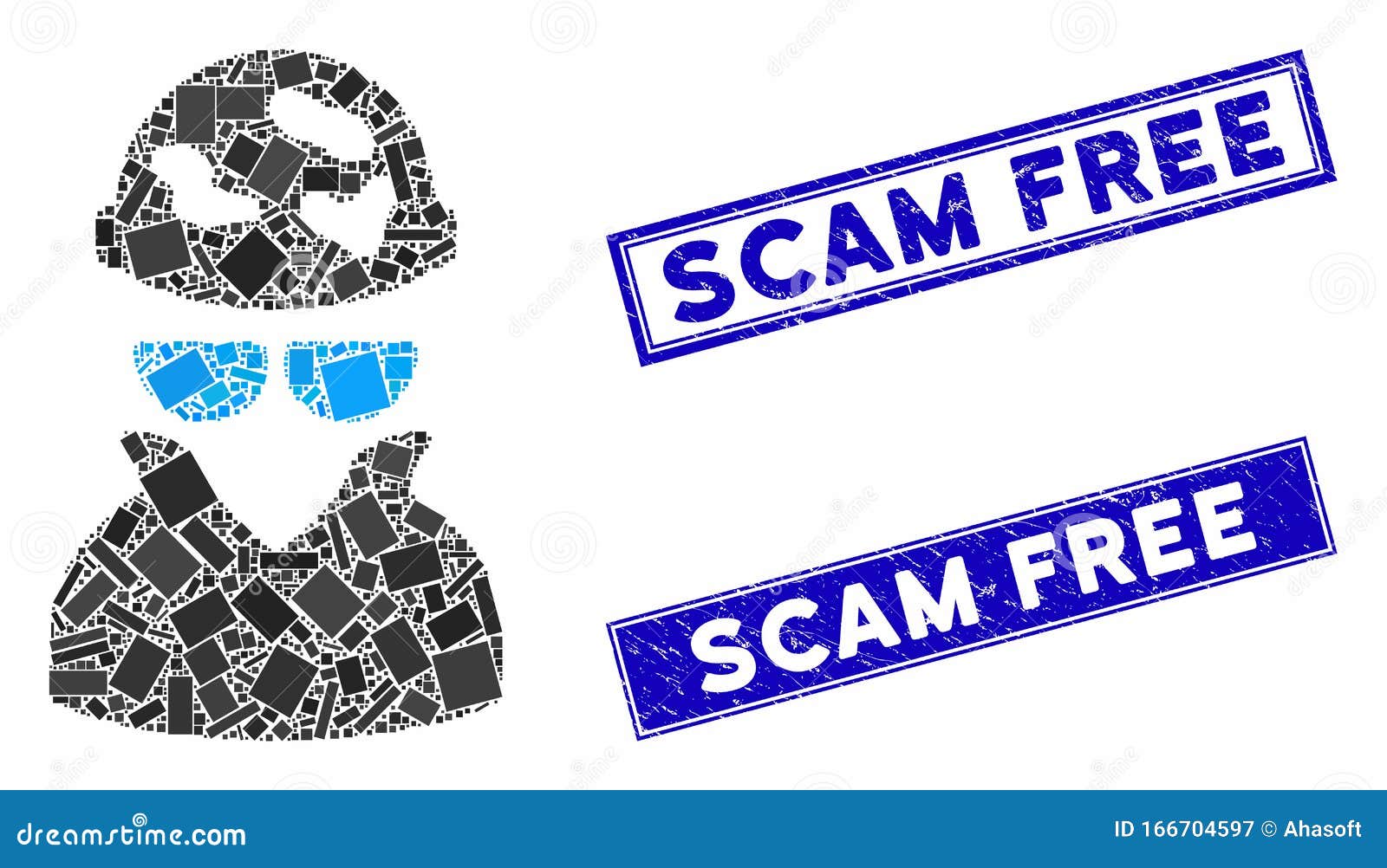 Spotted Spy Mosaic and Scratched Rectangle Seals Stock Illustration ...