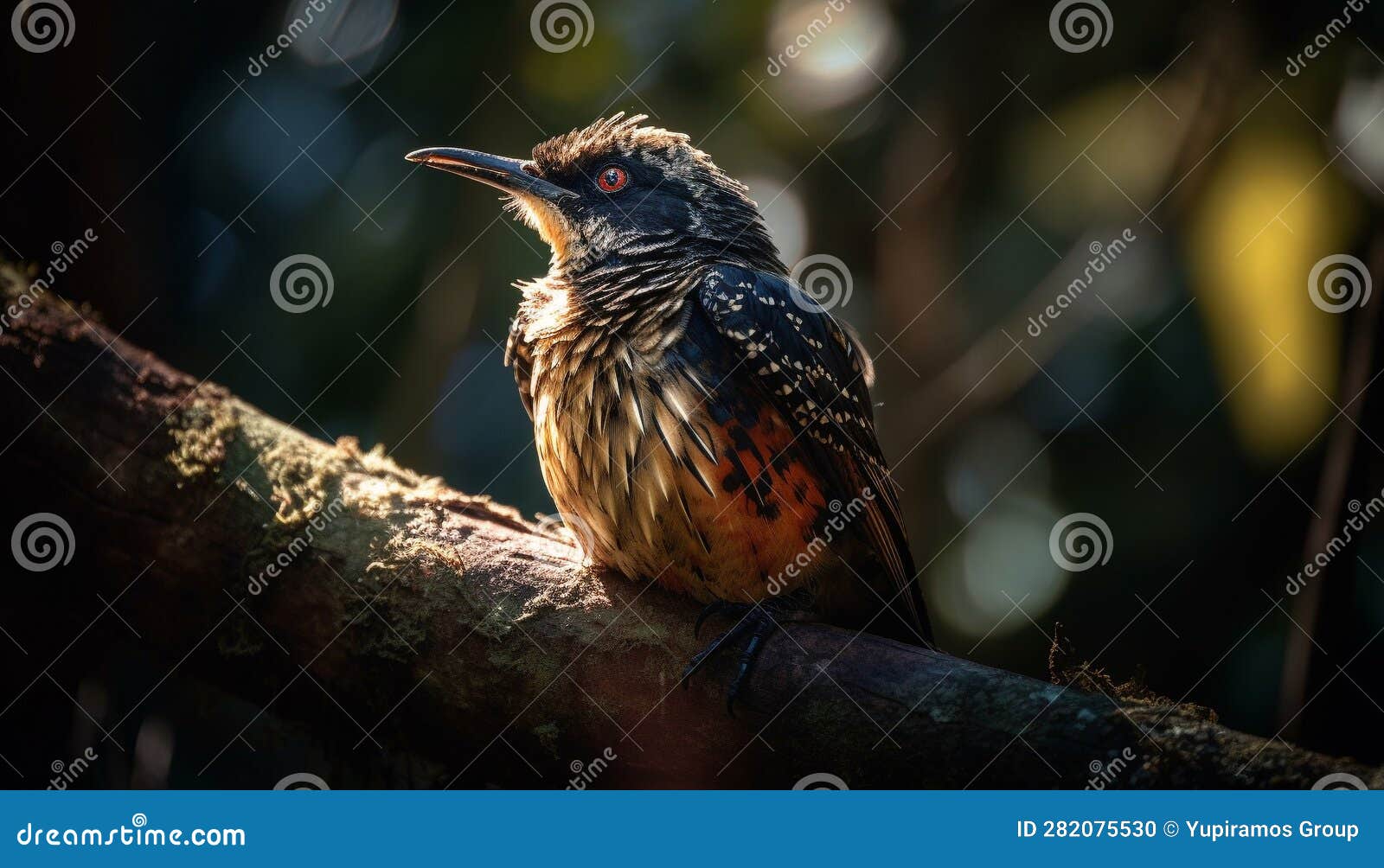 Spotted Starling Perching on Branch, Beauty in Nature Tranquility ...