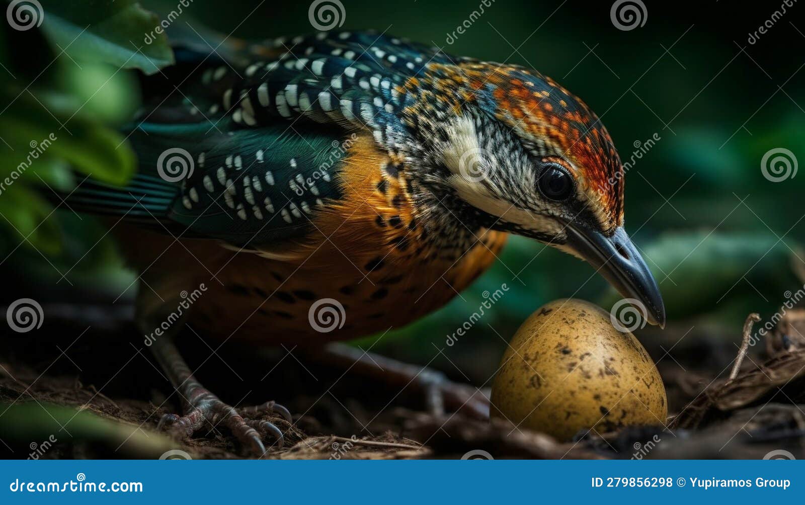 Spotted Starling Perching on Branch, Looking at Camera, Generated by AI ...