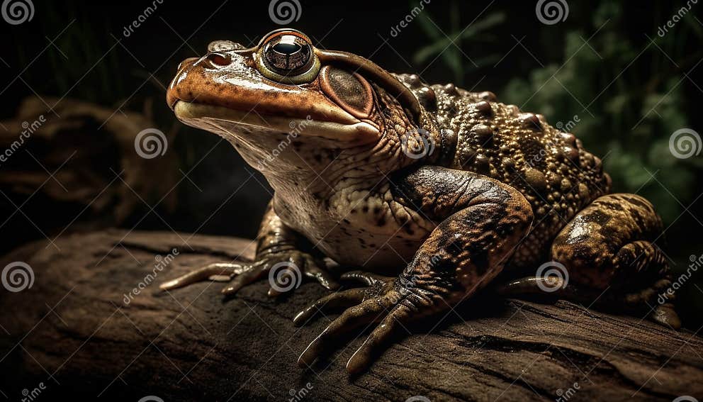 Spotted Toad Sitting, Looking at Camera Closely Generated by AI Stock ...