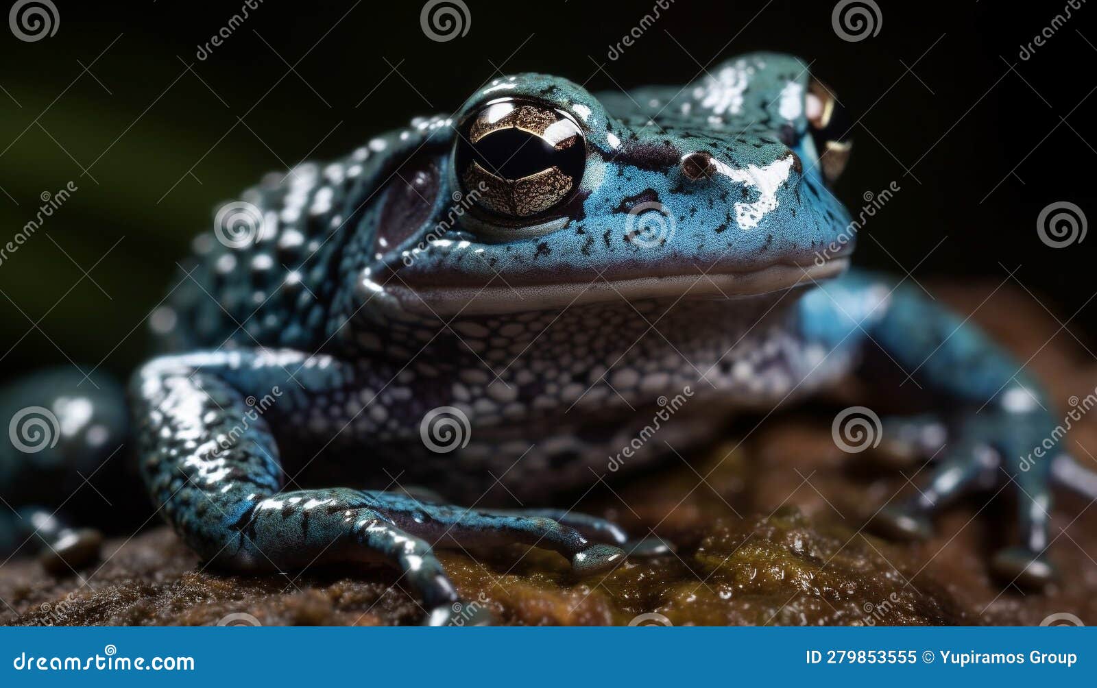 Spotted Toad Sitting in Wet Forest, Staring at Camera Generated by AI ...