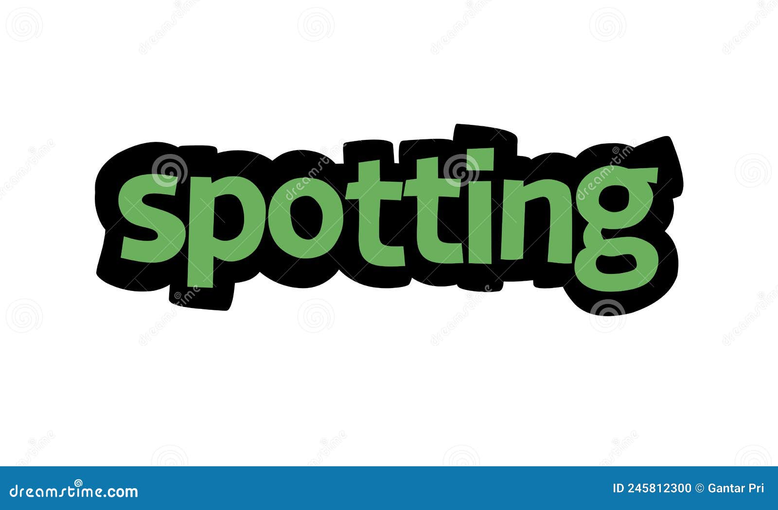 SPOTTING Background Writing Vector Design on White Background Stock ...