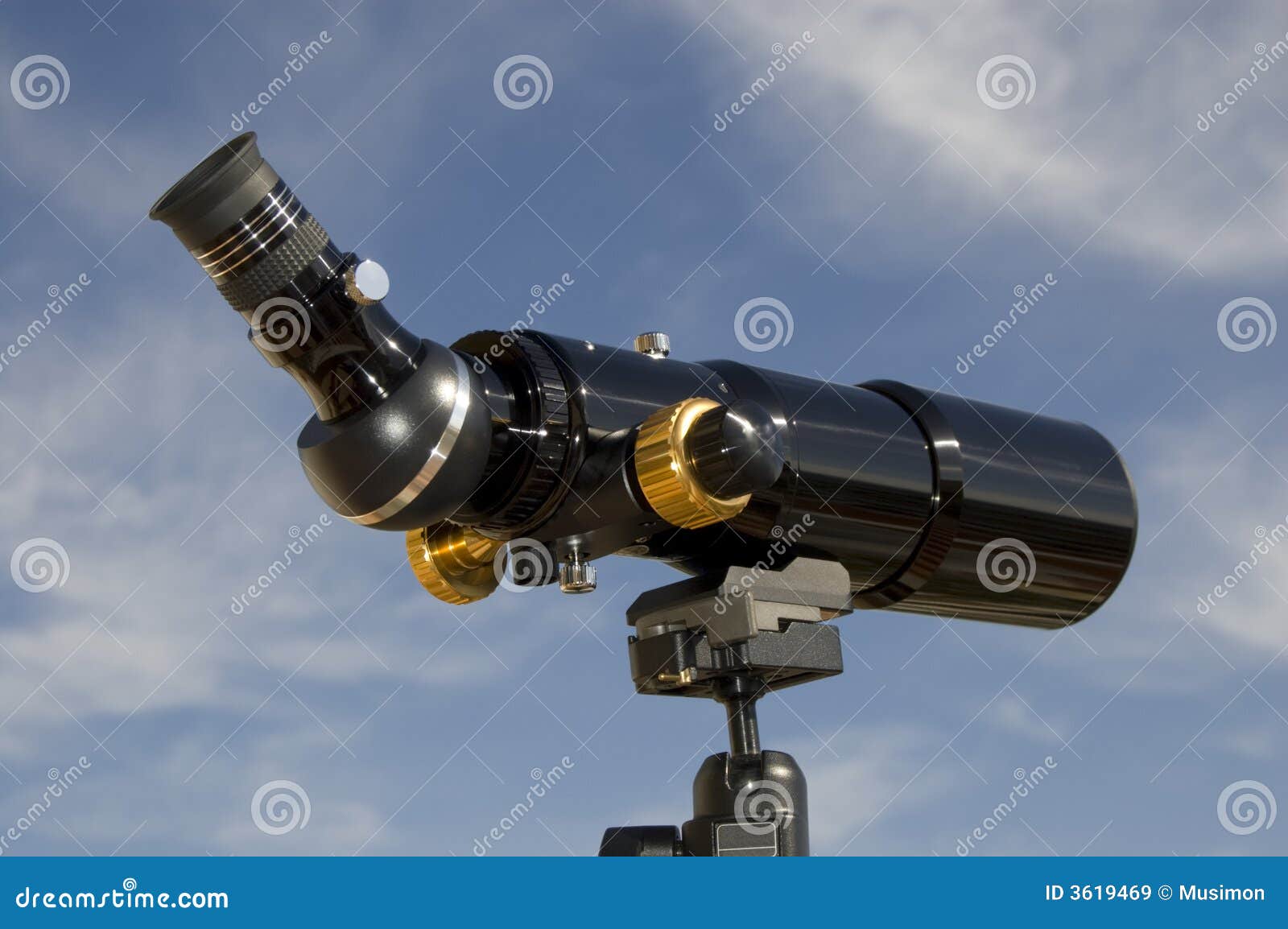 Spotting Scope, Rear-Side View Stock Image - Image of clear ...