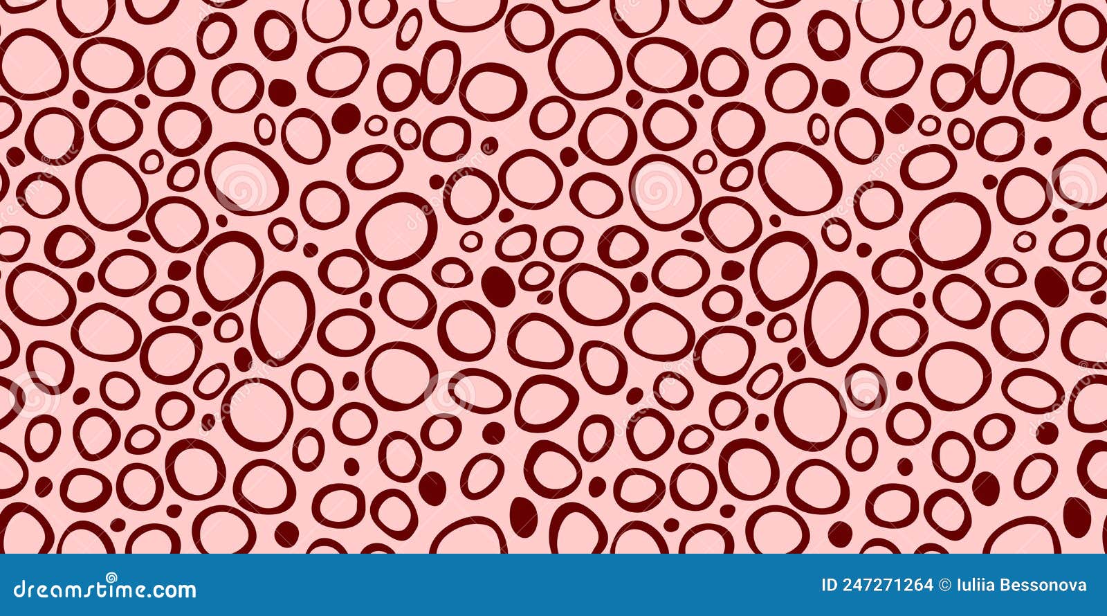 Spotty Abstract Vector Seamless Pattern. Random Rings, Dots, Circles ...