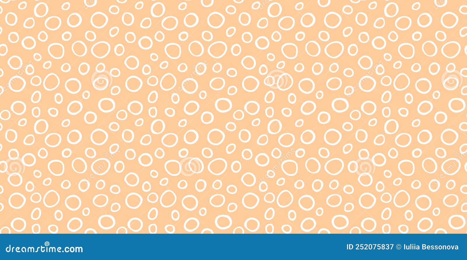 Spotty Abstract Vector Seamless Pattern. Random Rings, Dots, Circles ...