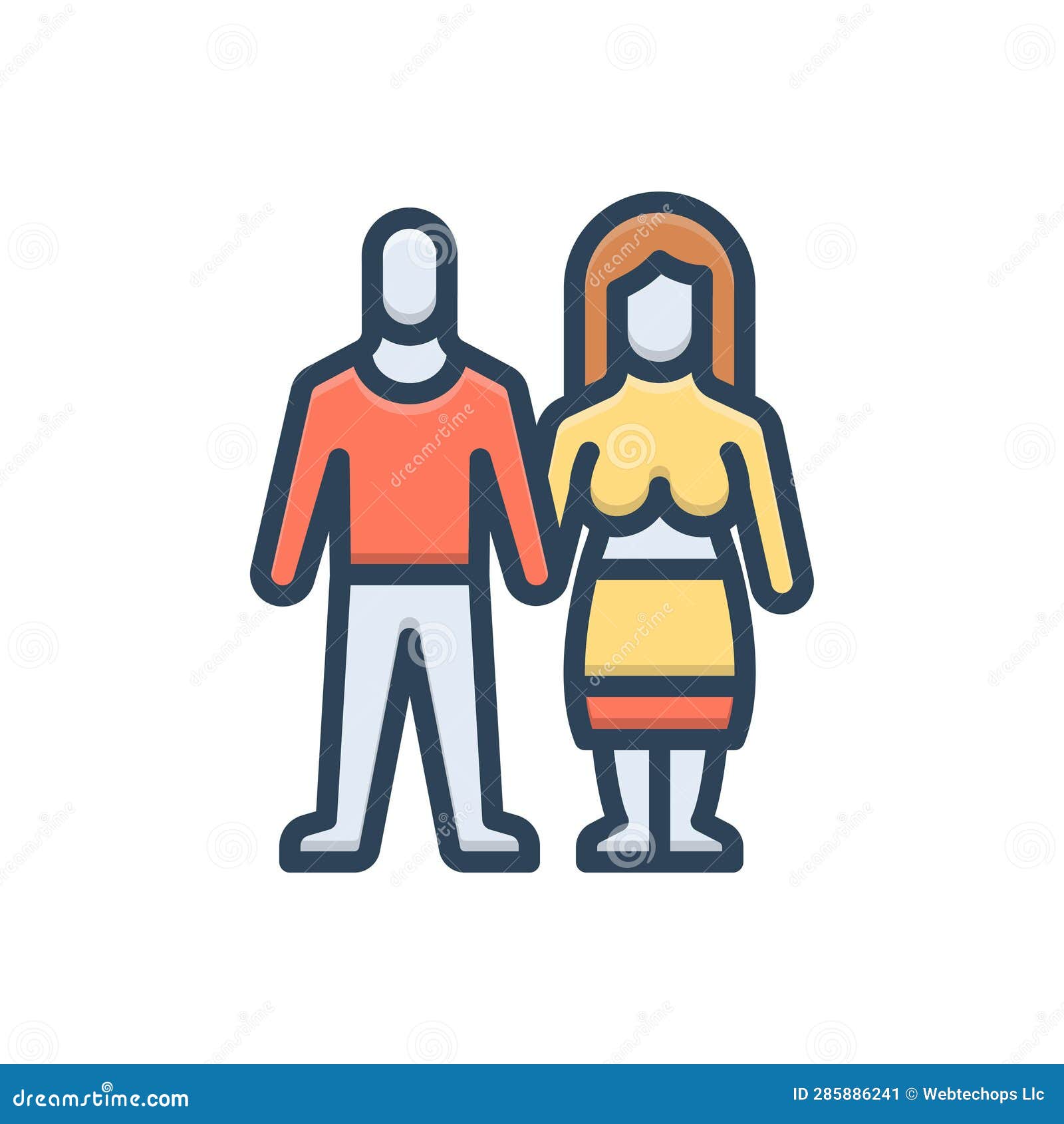 Color Illustration Icon for Spouse, Husband and Partner Stock Vector ...