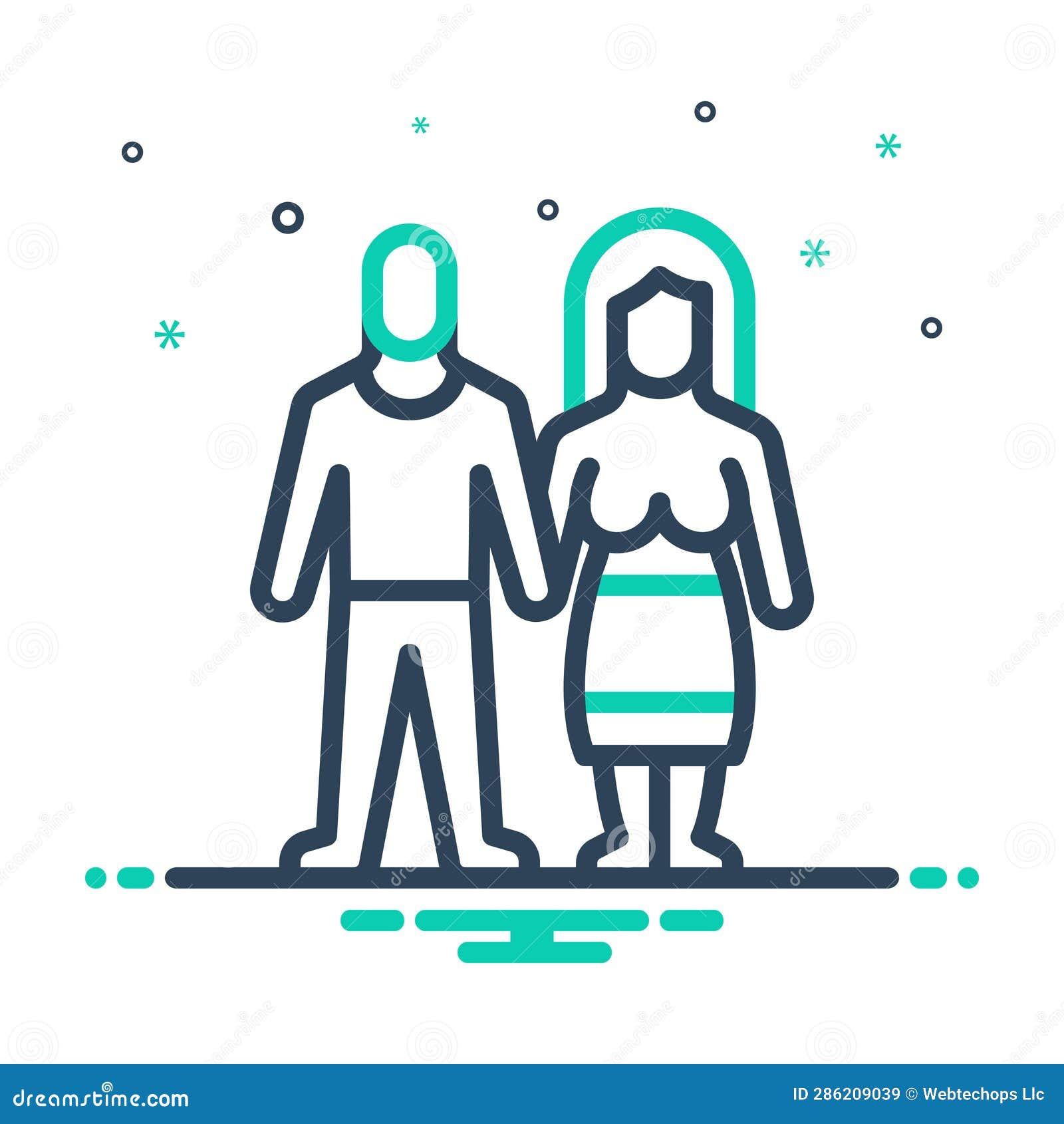 Mix Icon for Spouse, Husband and Couple Stock Illustration ...