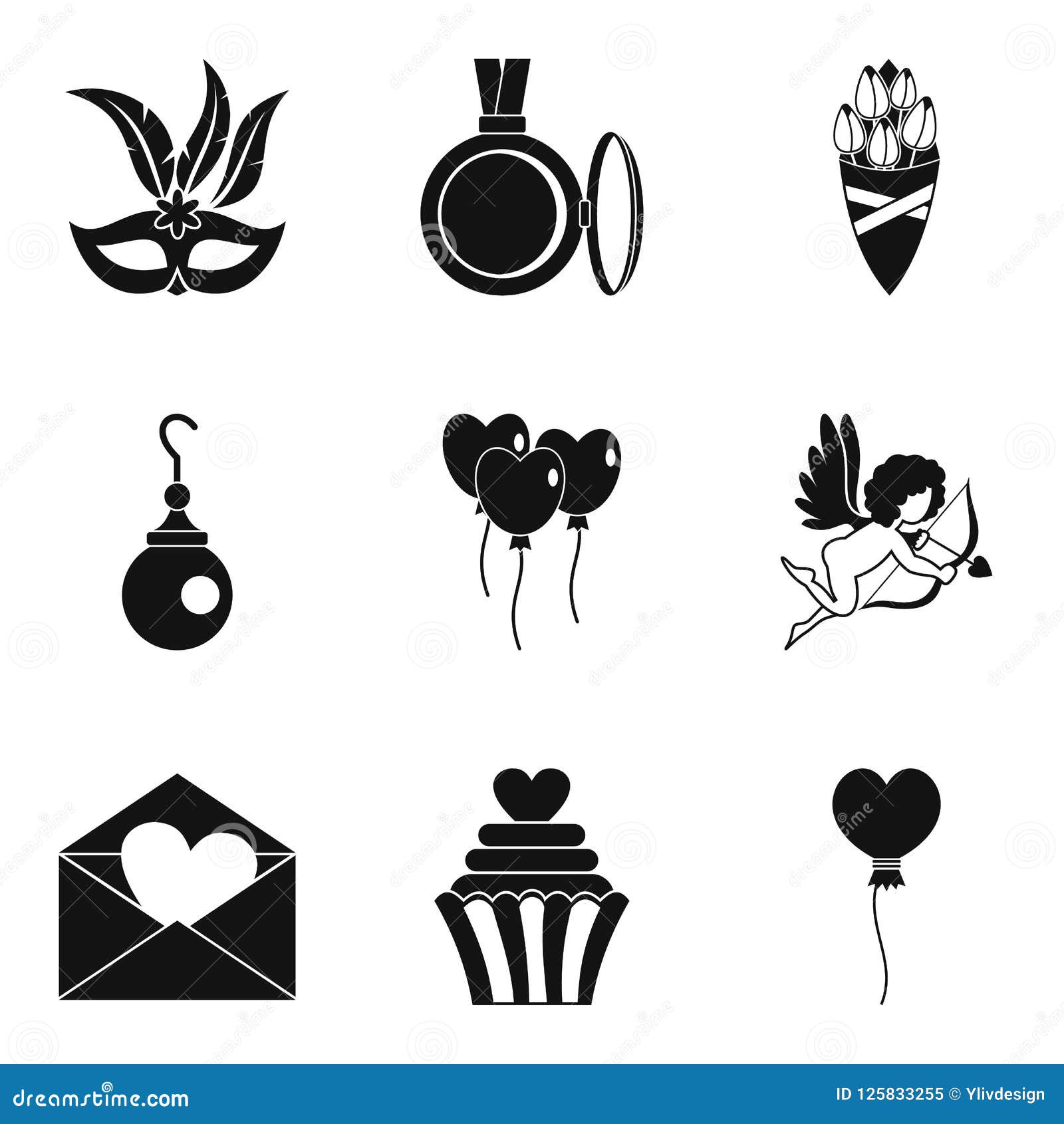 Spouse Icons Set, Simple Style Stock Illustration - Illustration of ...