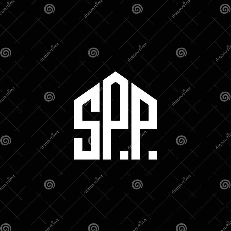 SPP Letter Logo Design on BLACK Background. SPP Creative Initials ...