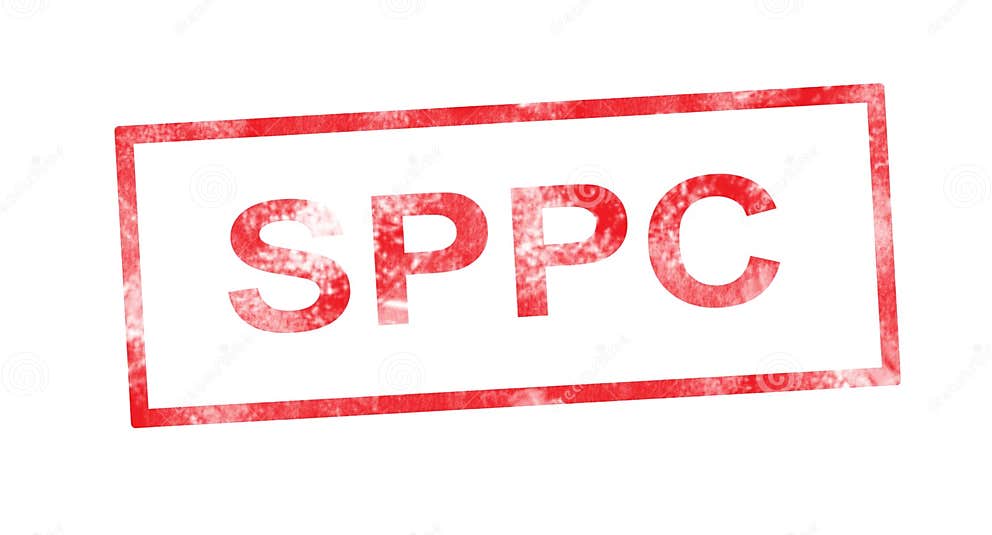 SPPC in Red Rectangular Stamp Stock Illustration - Illustration of ...